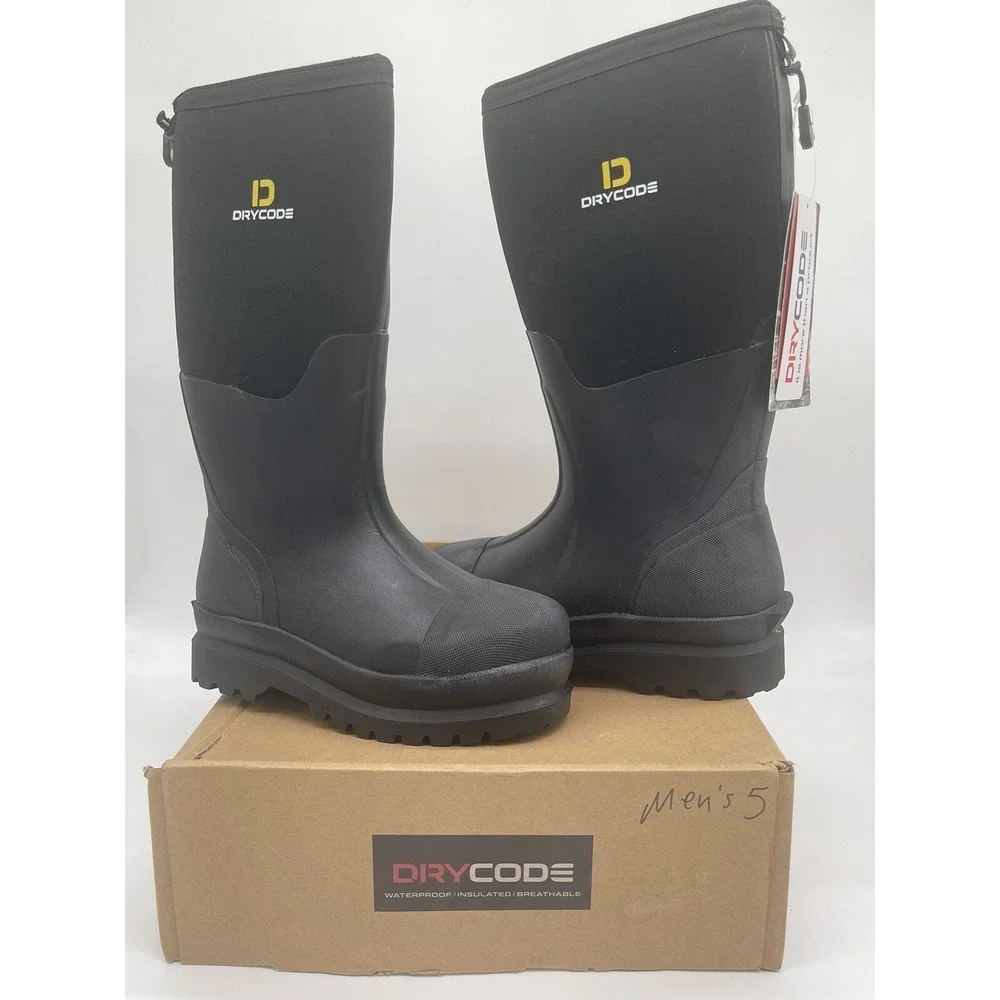 Drycode | Shoes | Drycode Rain Mud Waterproof Boots Size 5 Black Mens ...